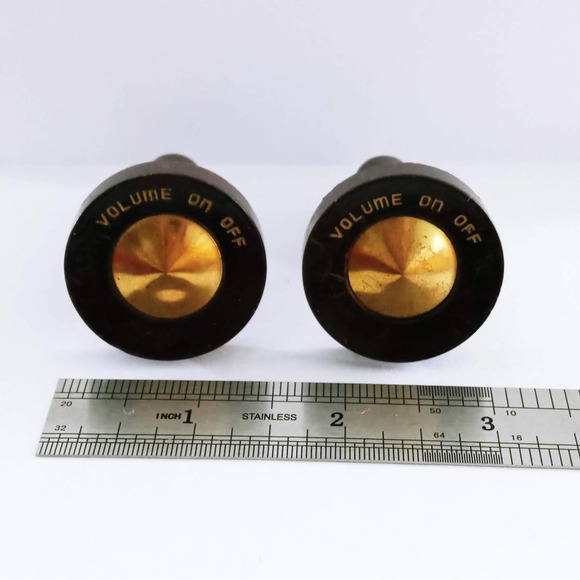 None | Jewelry | Vintage Brown Gold Radio Volume Knob Large Ham Tube ...